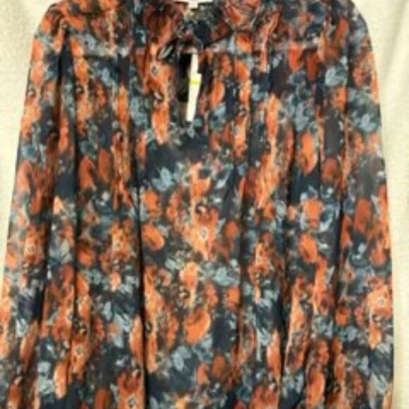 Sam Edelman | Tops | Sam Edelman Navyrust Emma Blouse Nwt Size M | Poshmark